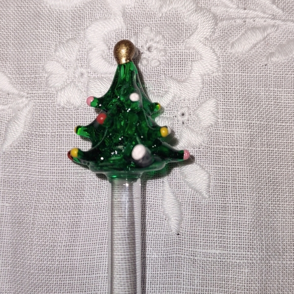 Source Unknown | Dining | Vintage Christmas Tree Stir Swizzle Sticks ...